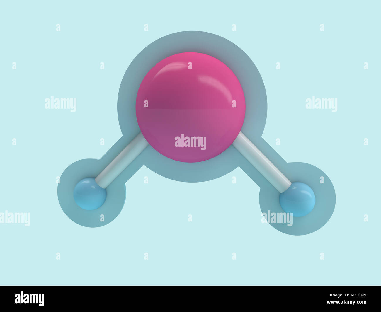 Water molecule. Ecology, biology and biochemistry concept. 3D rendering ...