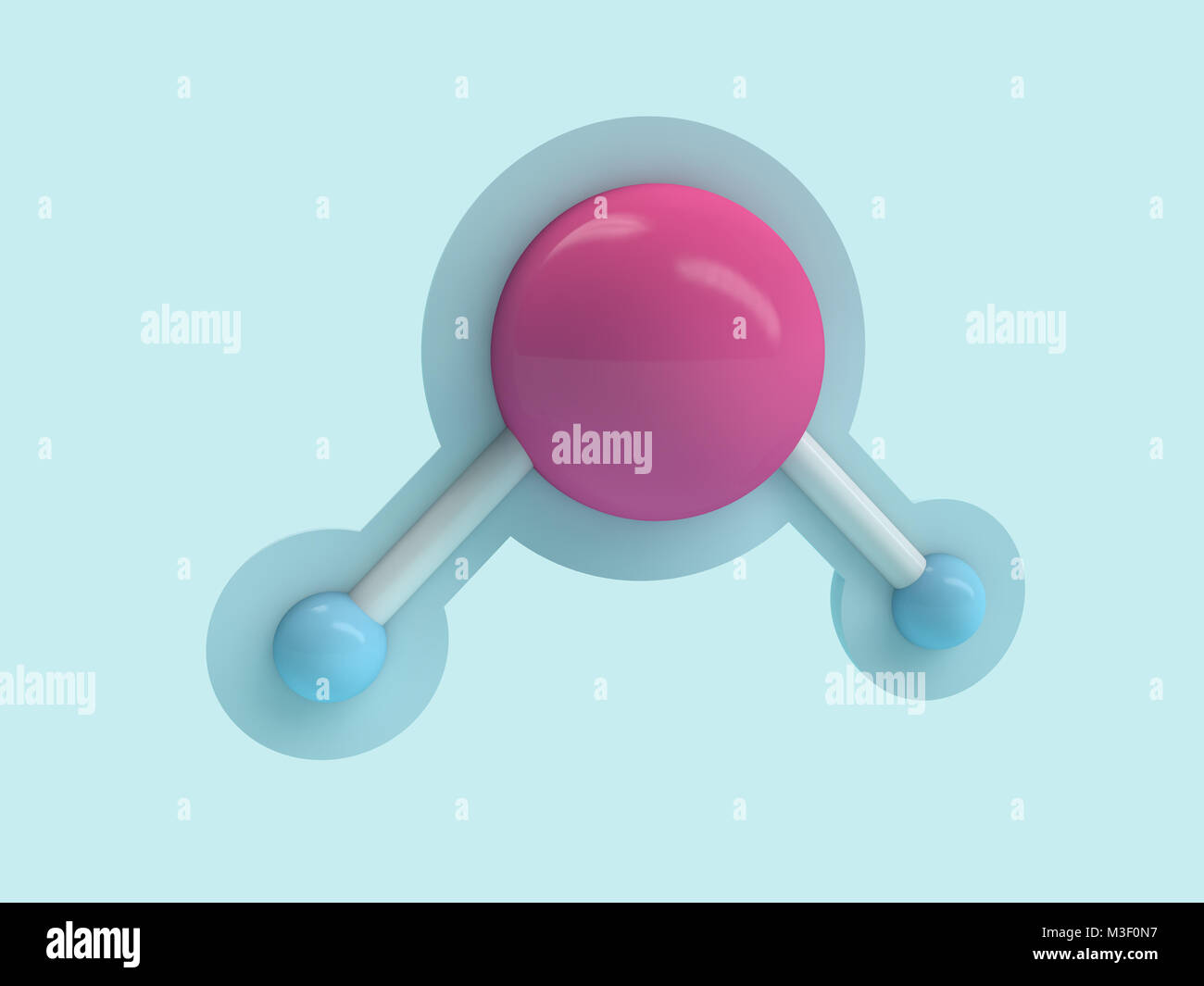 Water molecule. Ecology, biology and biochemistry concept. 3D rendering ...