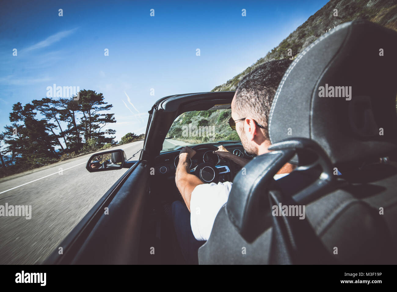 Man driving his sport car Stock Photo - Alamy