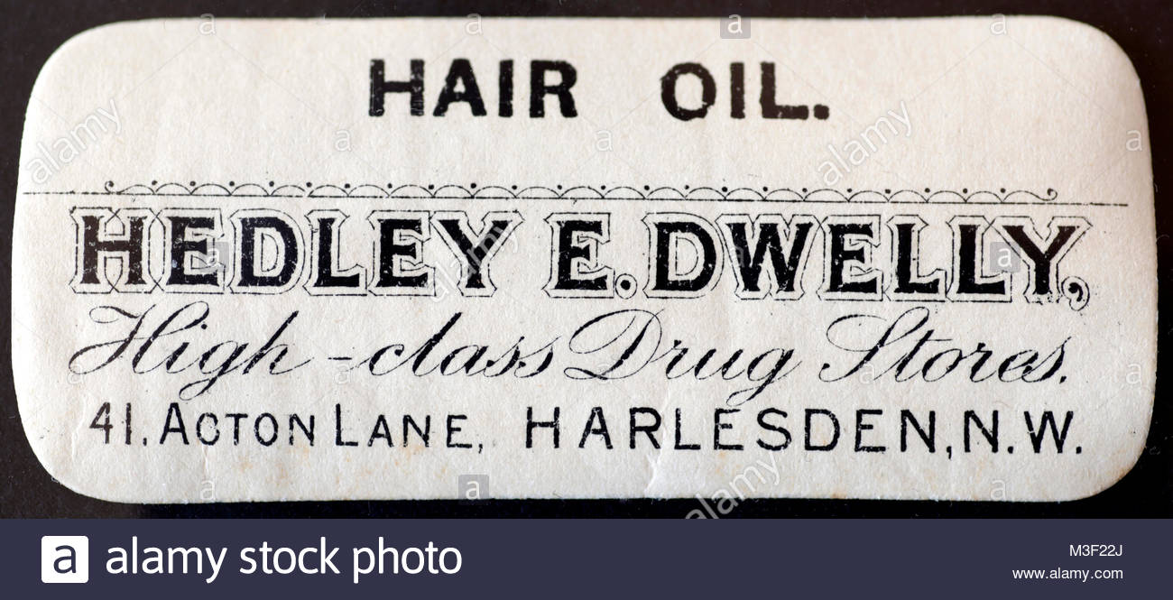 Vintage Chemist labels for Medicine bottles early 1900s - Hair Oil ...