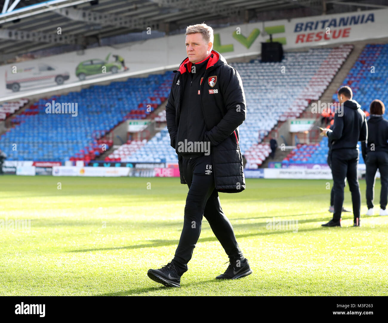 AFC Bournemouth manager Eddie Howe on the pitch before the Premier ...