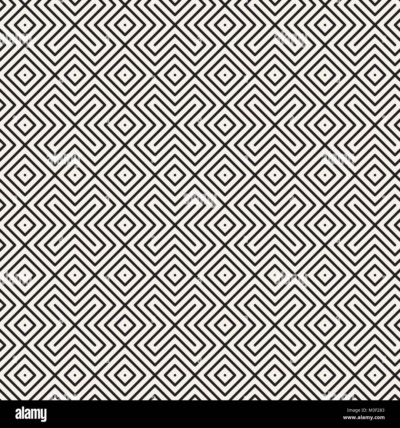 Vector seamless lattice pattern. Modern stylish texture with monochrome ...
