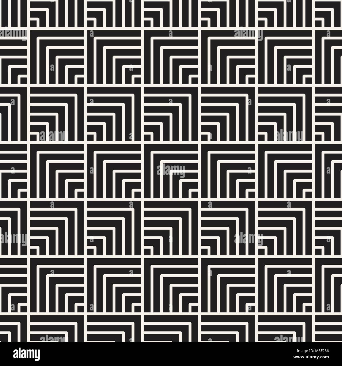 Vector Seamless Lattice Pattern Modern Stylish Texture With Monochrome Trellis Repeating