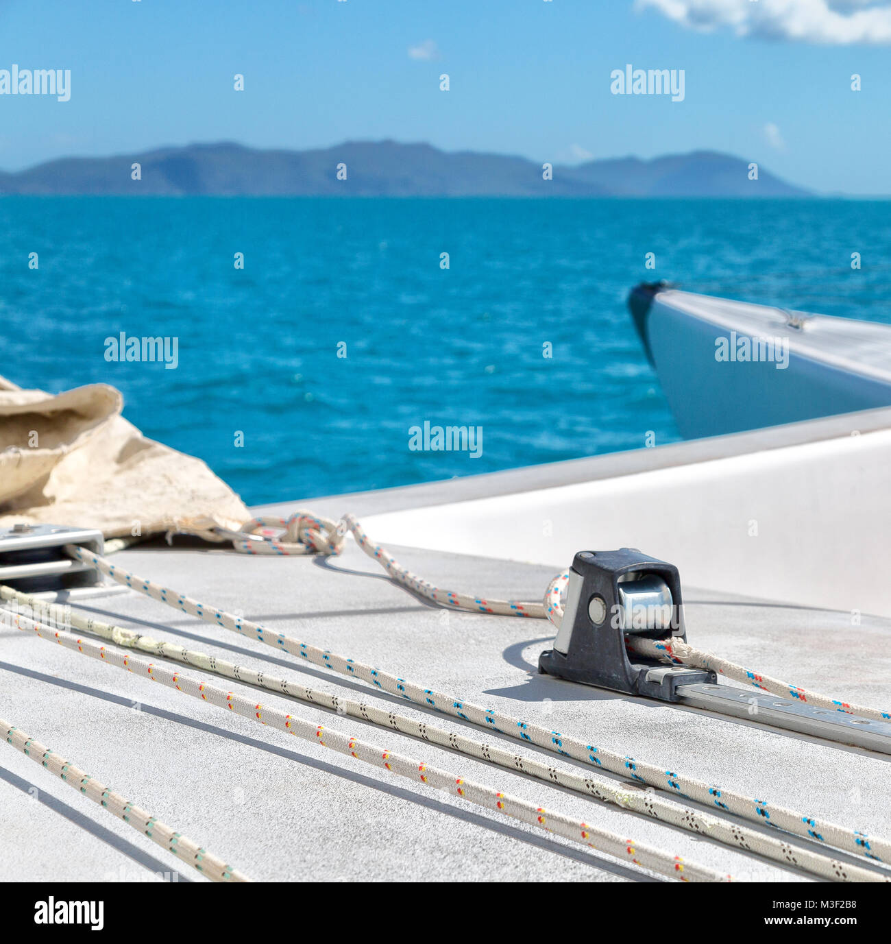in australian catamaran a old rope in the sky like abstract concept ...