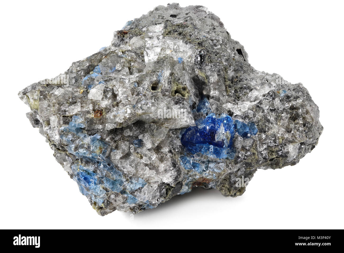 hauyne from the Eifel/ Germany isolated on white background Stock Photo ...