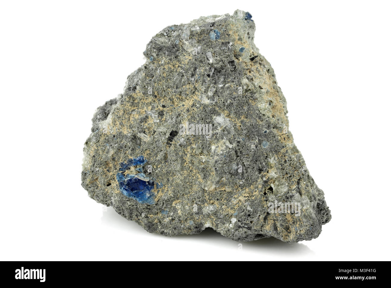 hauyne from the Eifel/ Germany isolated on white background Stock Photo ...