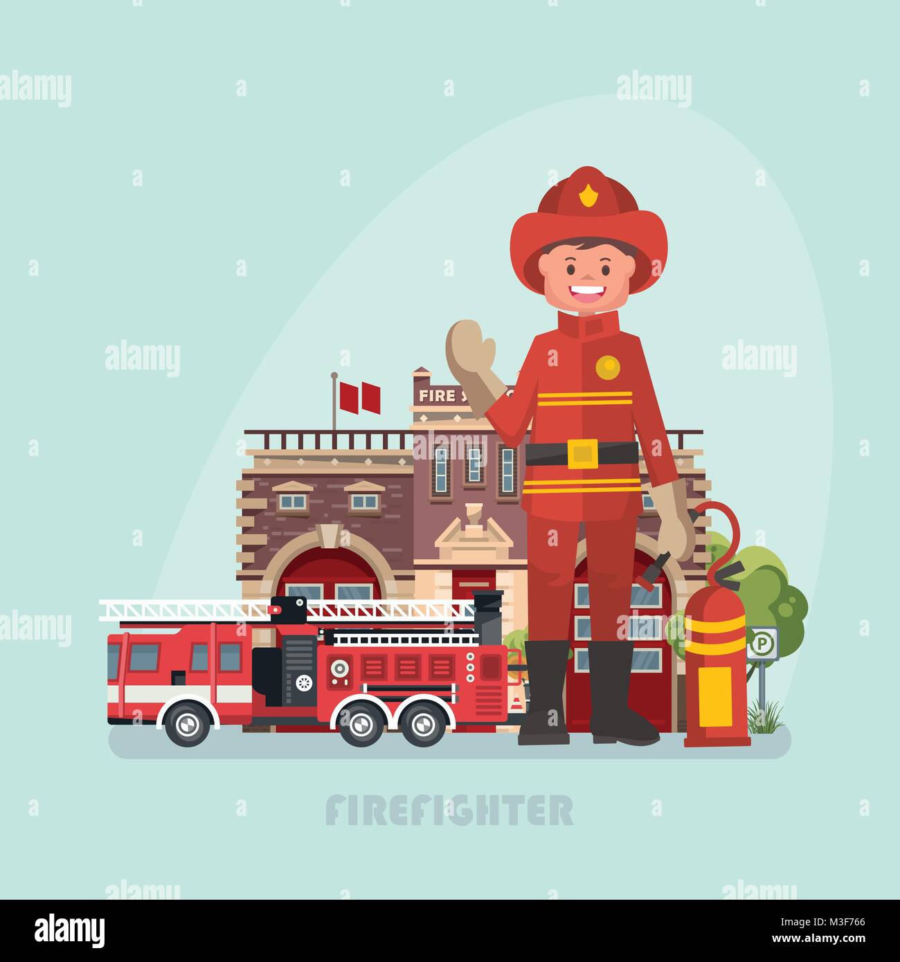 Professional Fire Brigade Stock Vector Images - Alamy