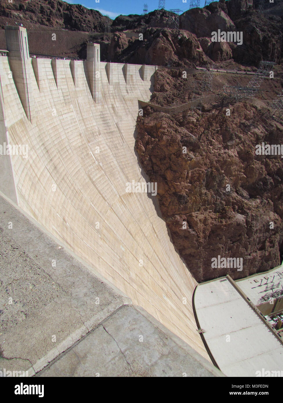 Hoover Dam wall Boulder City Nevada USA Stock Photo - Alamy