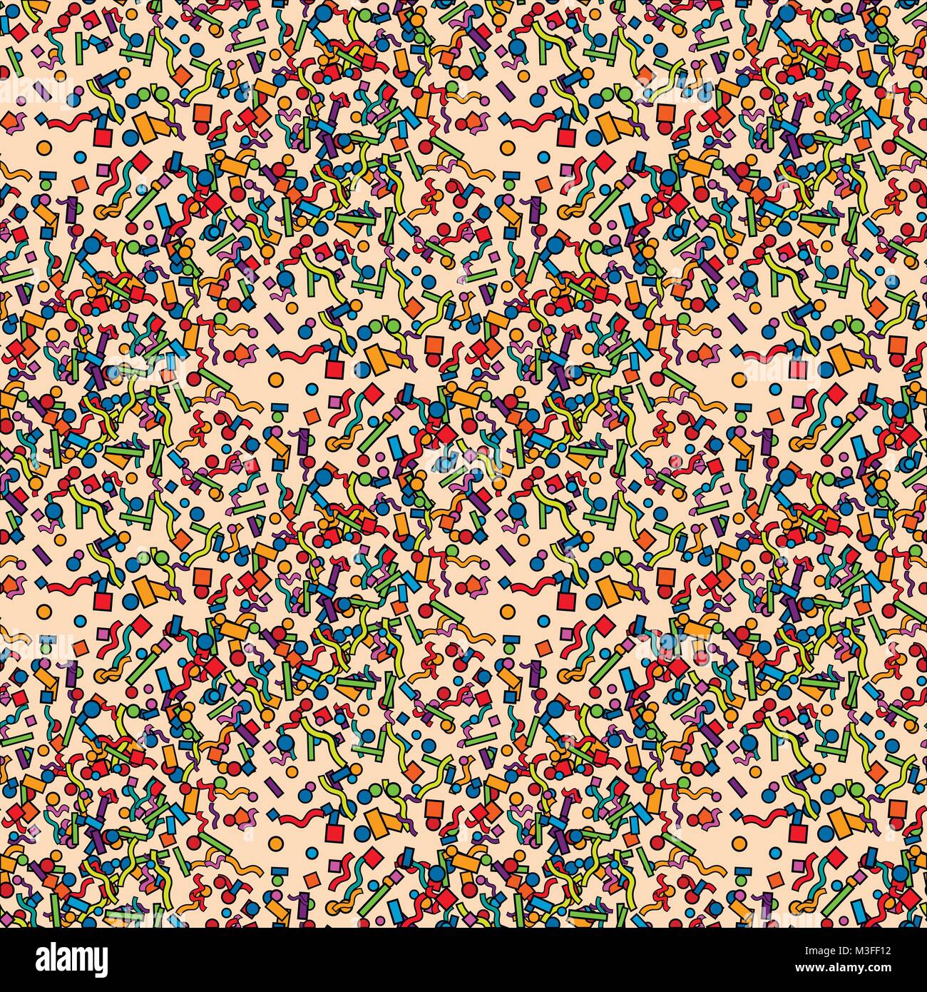 Polka dots paper colorful confetti pattern on a white background ...