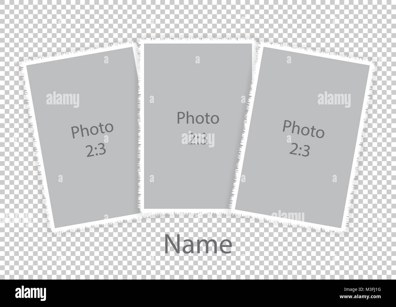 Template modern photoframes soft white frames. Vector illustration ...