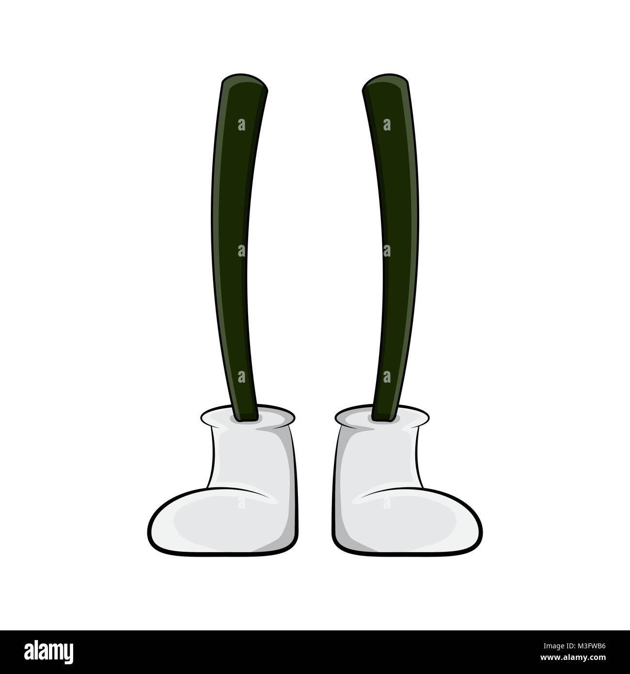 funny cartoon, comic legs isolated on white background Stock Vector ...