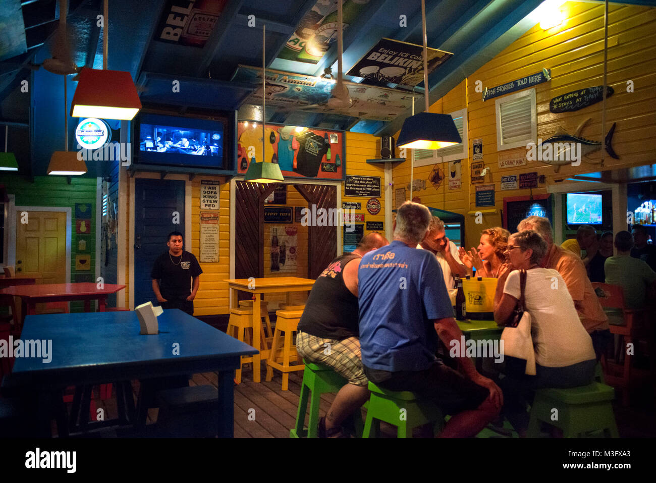 Tipsy Tuna night club bar and restaurant in Placencia, Belize Stock ...