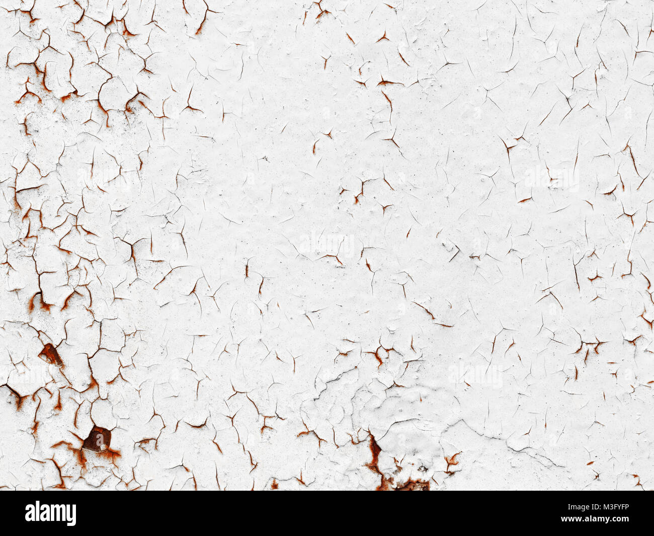 Texture of corroded metal. Rusty white painted metal. Metal wall ...