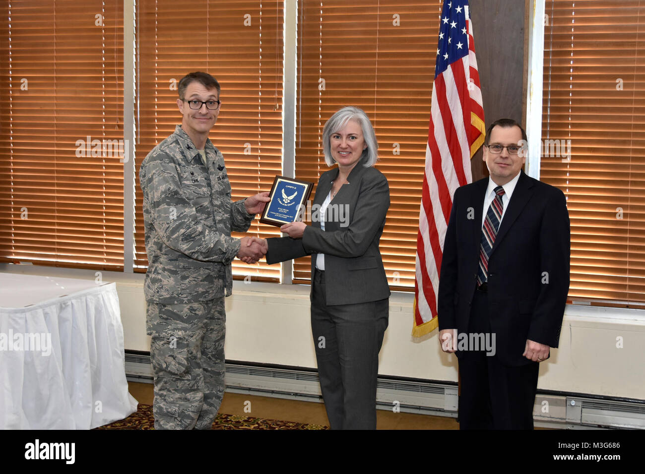 Col. Scott Cain, Arnold Engineering Development Complex commander, and Dr. Mark Mehalic, Arnold ...