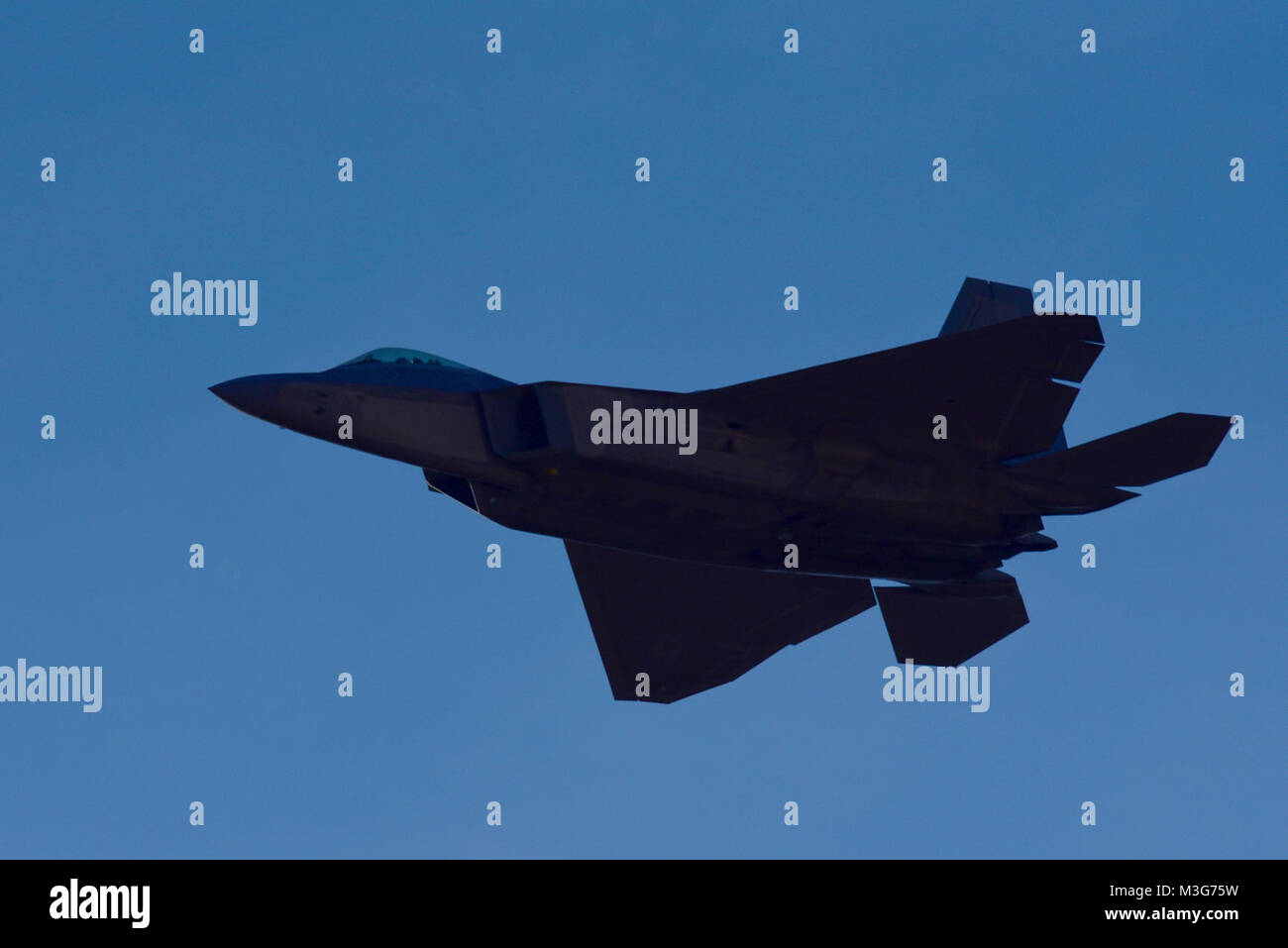 An F-22 Raptor from the Air Combat Command F-22 Demonstration Team at ...