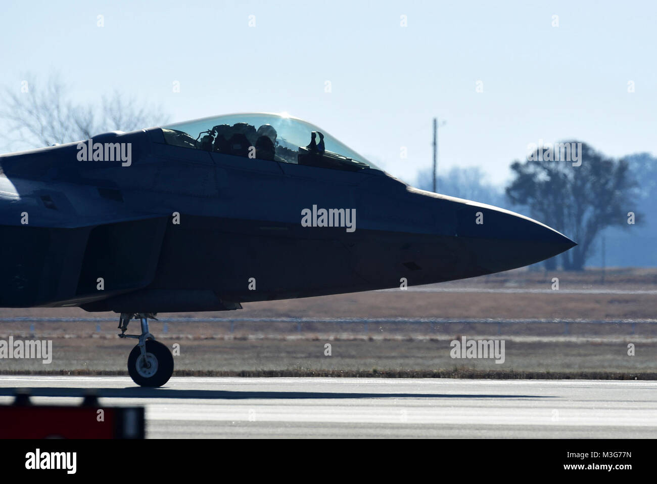 An F-22 Raptor from the Air Combat Command F-22 Demonstration Team at ...