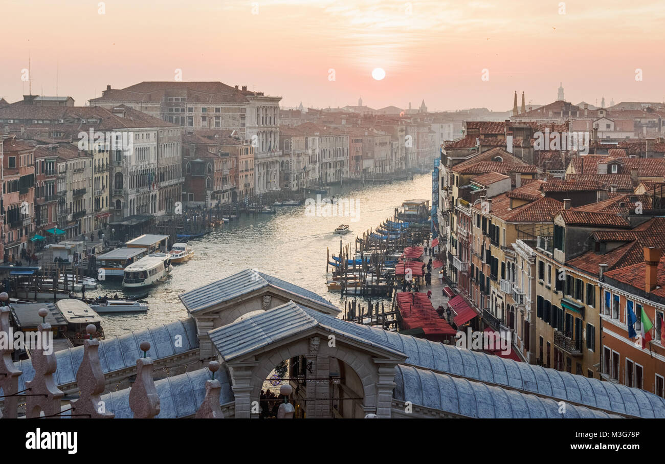 Venice aerial view of the city and the canal grande hi-res stock ...