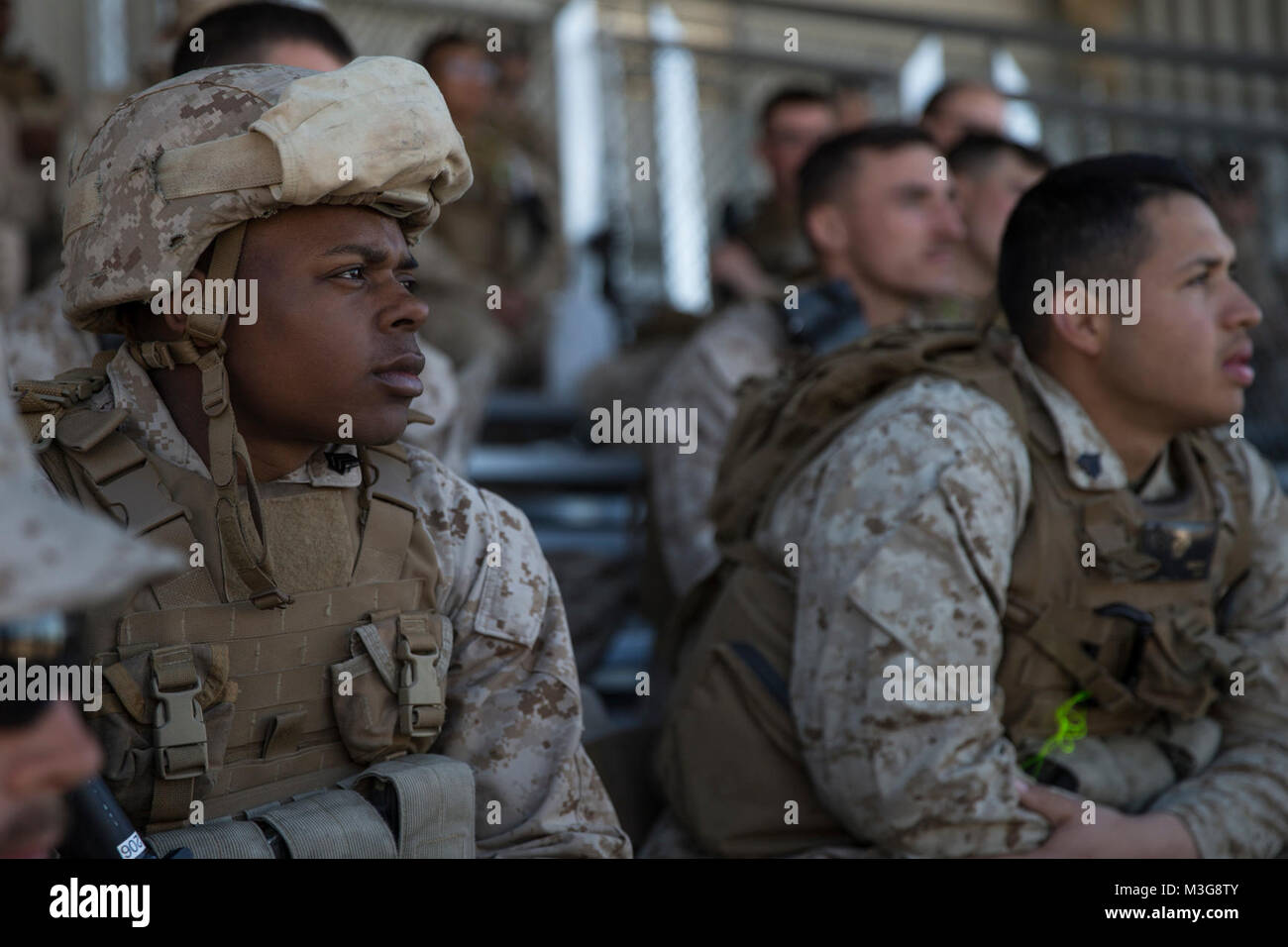U.S. Marines with Bravo Battery, 2nd Low Altitude Air Defense (LAAD ...