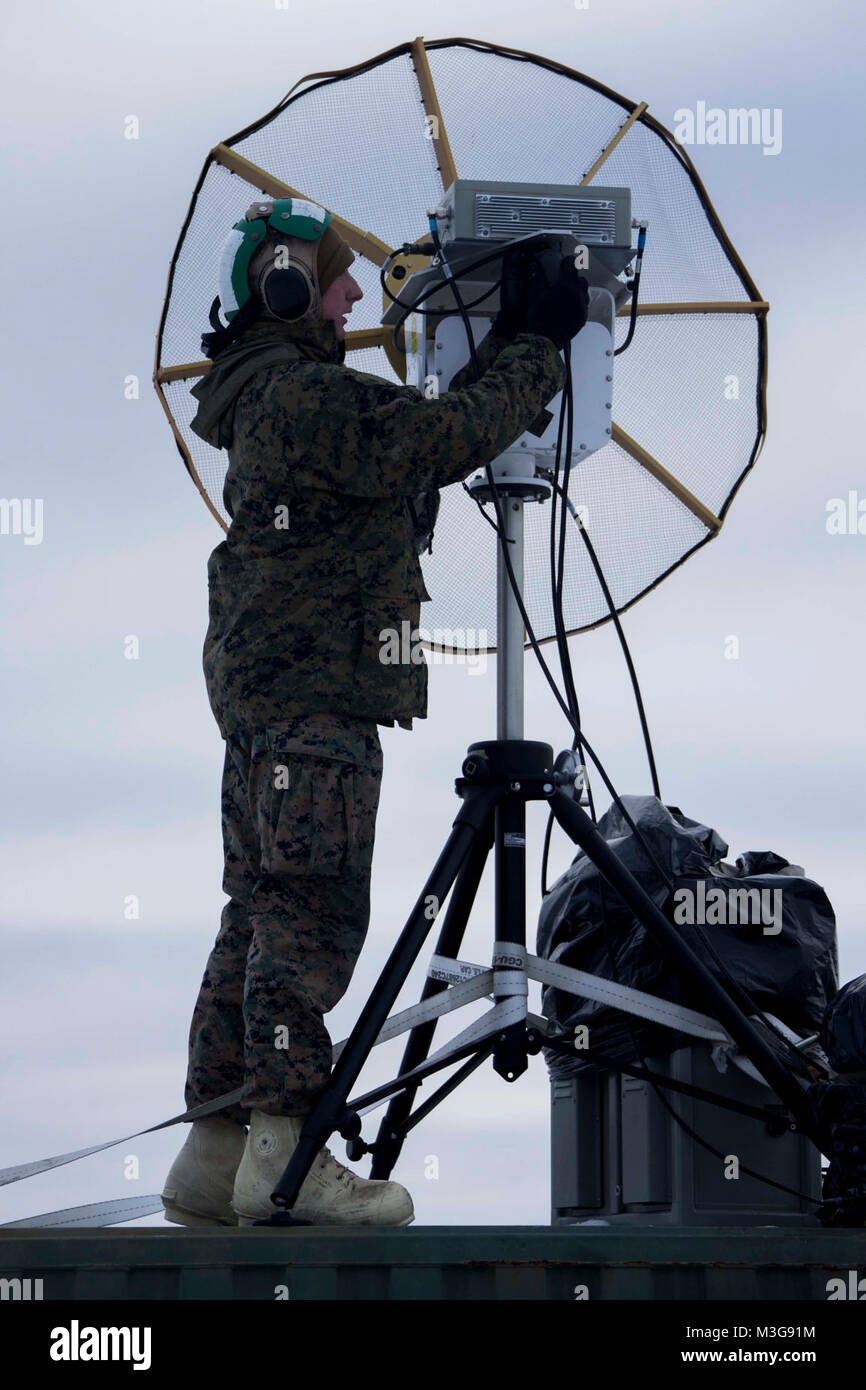 U.S. Marine Corps Lance Cpl. Tracey Powell, an unmanned aircraft system ...