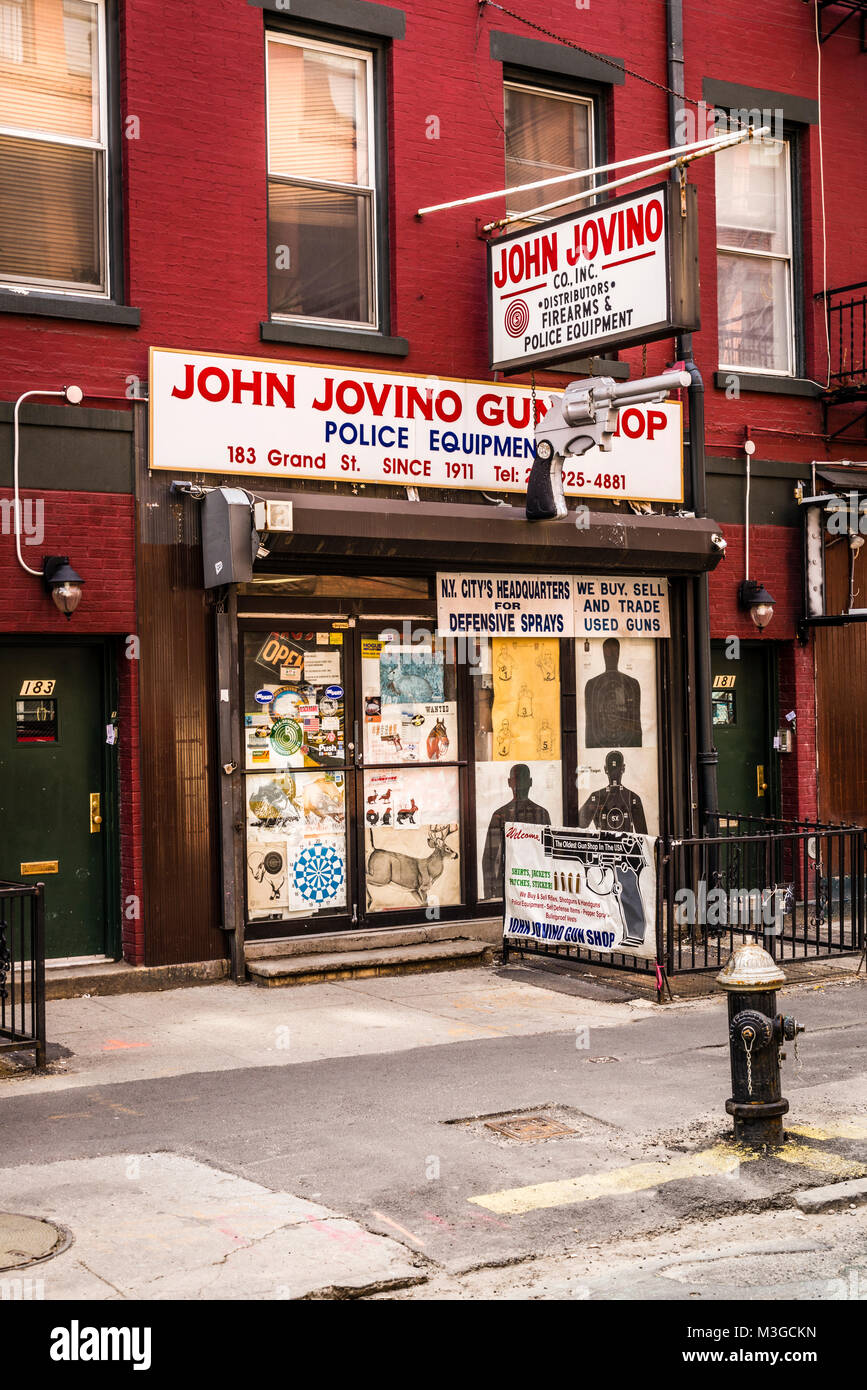 John Jovino Gun Shop Little Italy Mulberry Street Manhattan New York ...