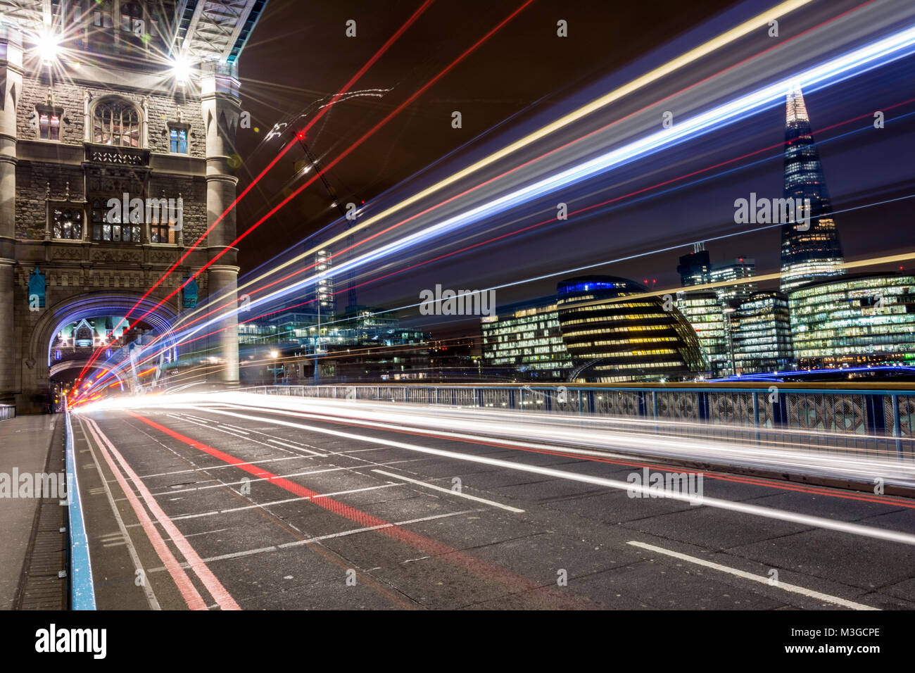 The Rush Hour - Tower Bridge, London Stock Photo - Alamy