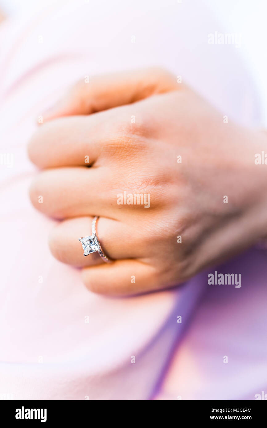 Square Cut Diamond Ring High Resolution Stock Photography and Images ...