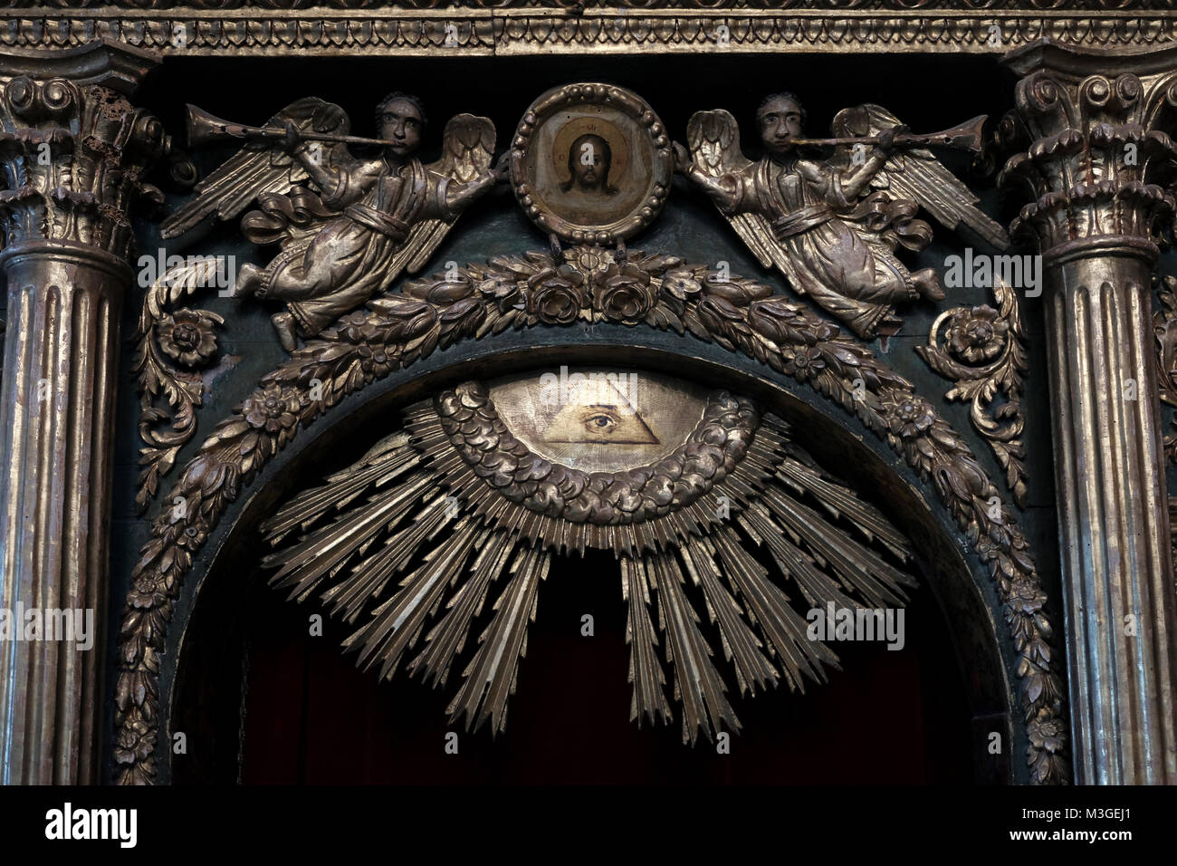 An equilateral triangle with The Eye of God, also known as the Eye of ...