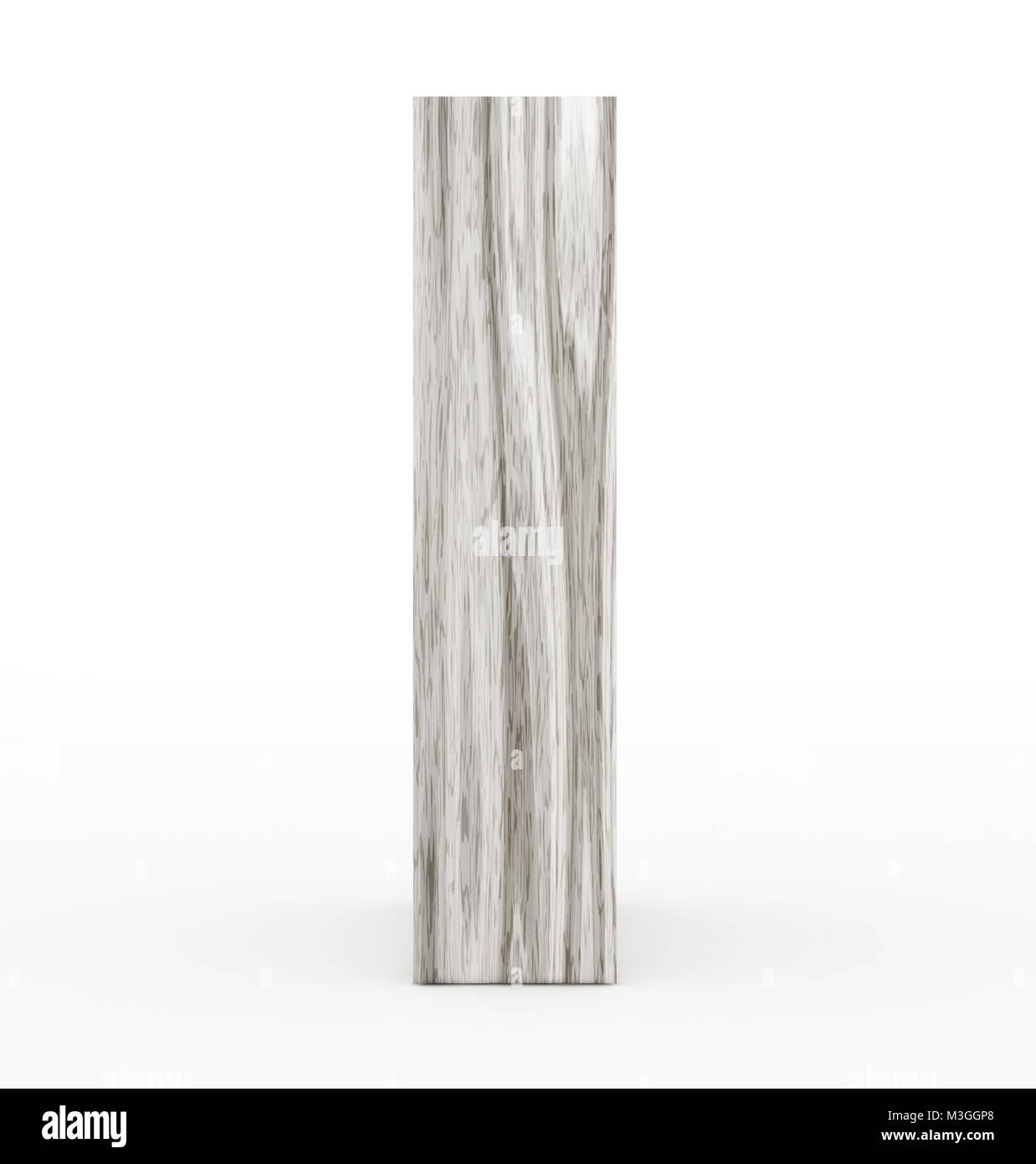 letter I 3d wooden isolated on white - 3d rendering Stock Photo - Alamy