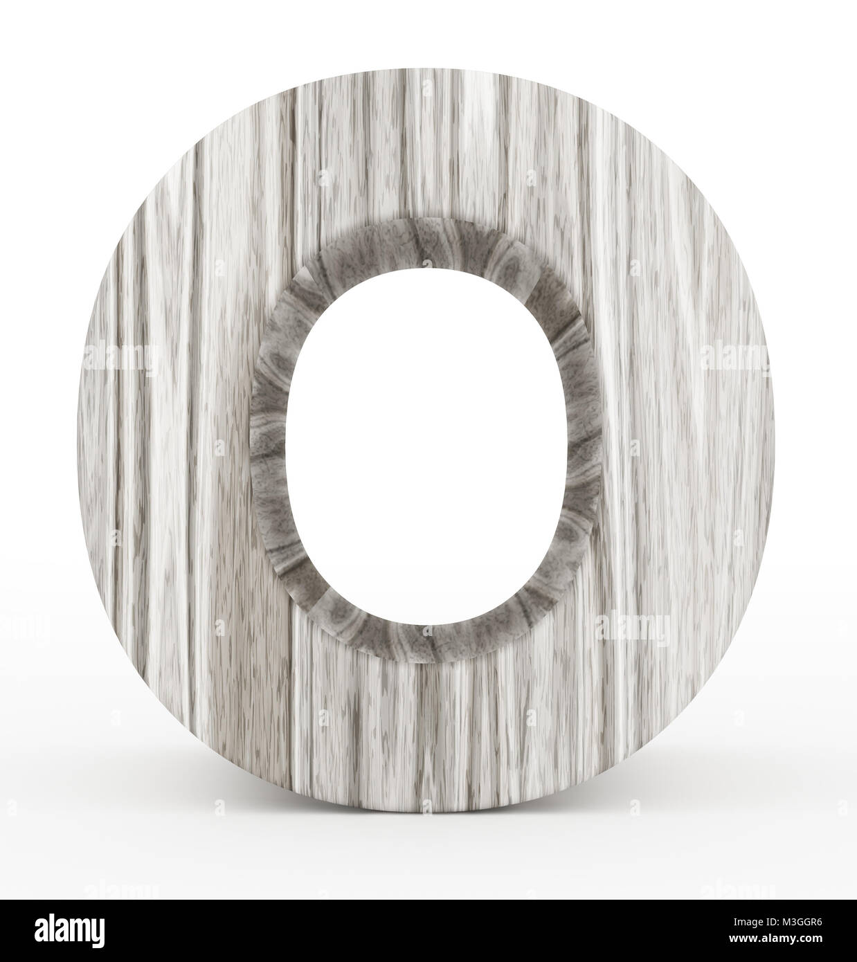 letter O 3d wooden isolated on white - 3d rendering Stock Photo - Alamy