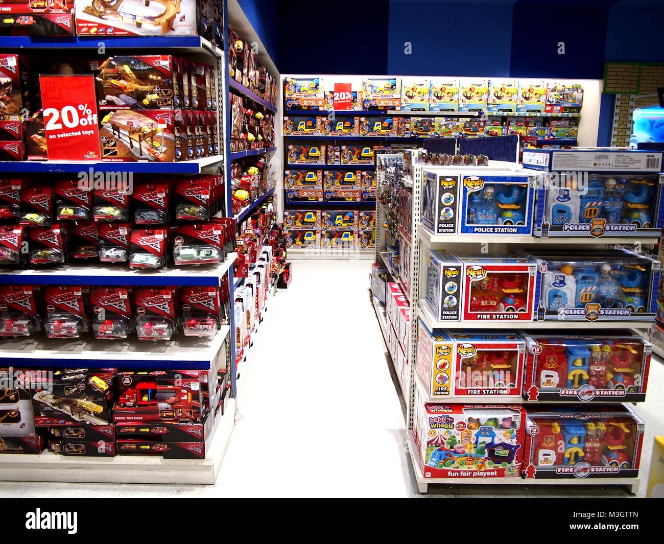 MANDALUYONG CITY, PHILIPPINES - JANUARY 21, 2018: Assorted toys on ...