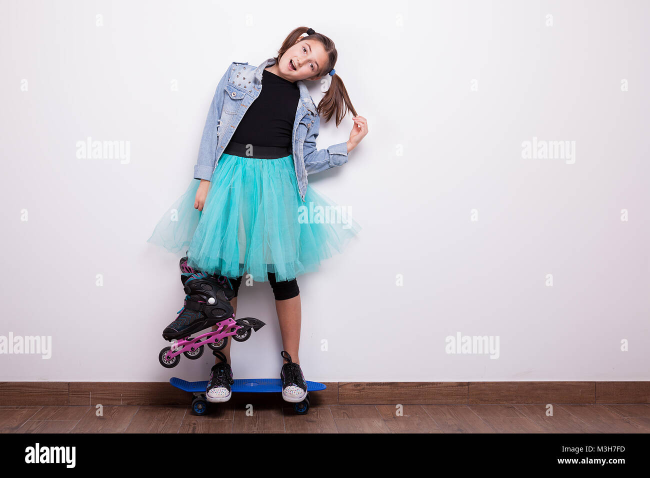 Cool teenager girl with active style of life Stock Photo - Alamy