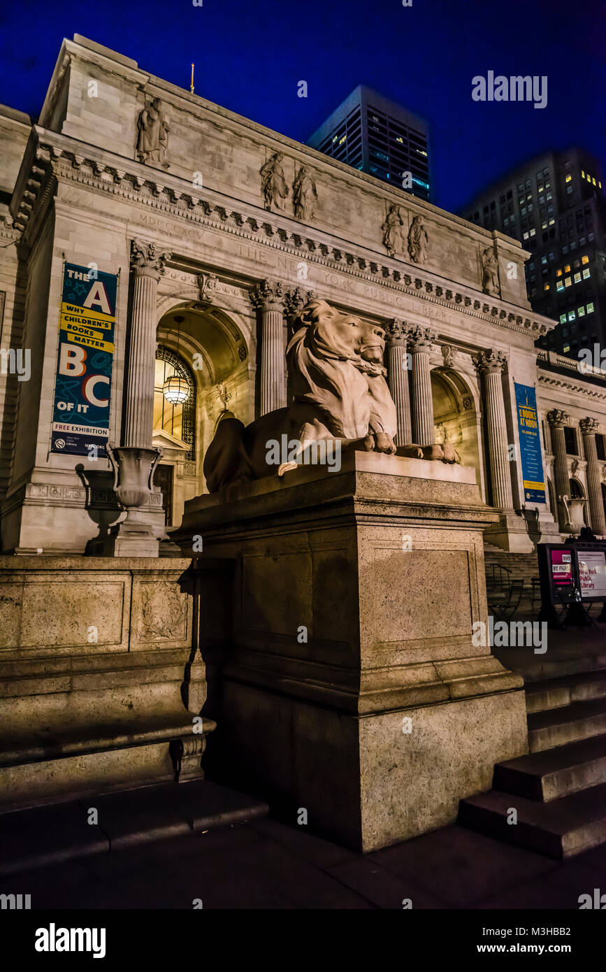 New York Public Library Manhattan New York, New York, USA Stock Photo ...