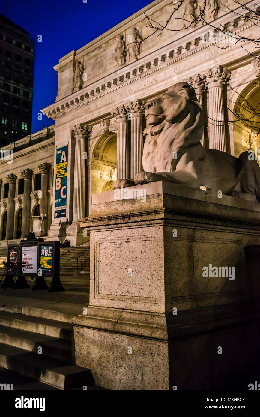 New York Public Library Manhattan New York, New York, USA Stock Photo ...
