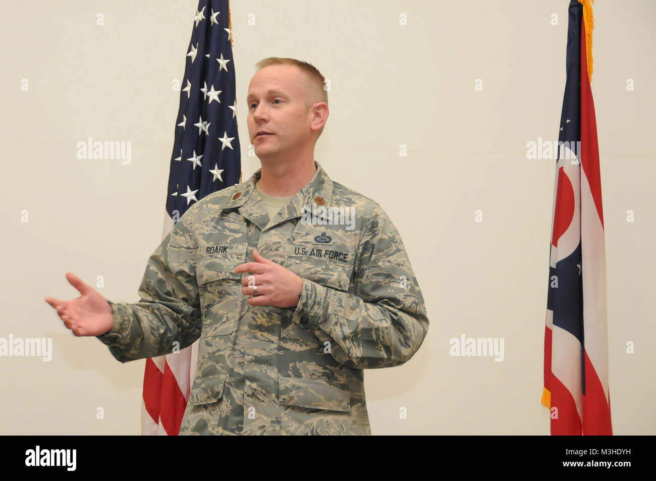 Major Michael Roark, incoming commander of the 127th Intelligence ...