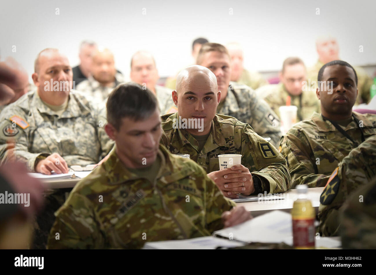 U.S. Army Reserve Soldiers listen to remarks during an Army Reserve ...