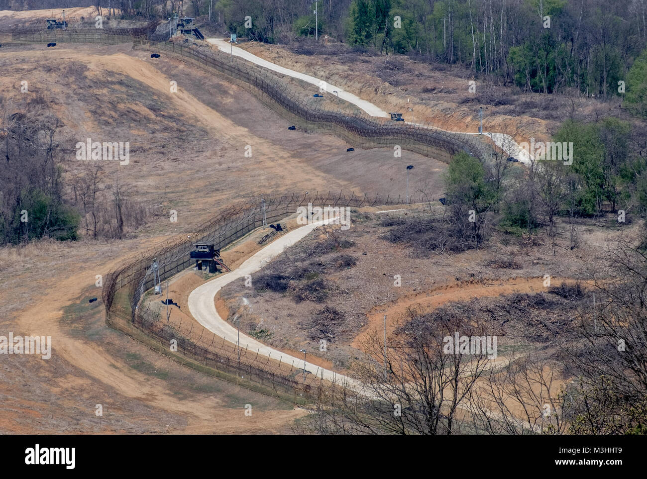 Demilitarized Zone (DMZ) on the border between North Korea and South ...