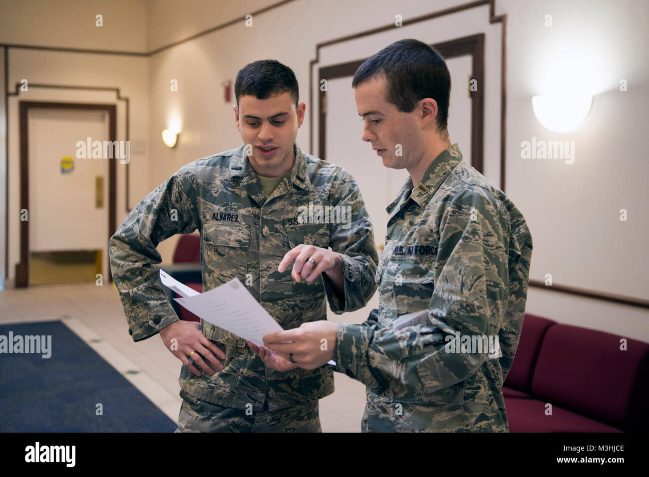First Lt. Jaynan Alvarez (Left), 42nd Communications Squadron flight ...