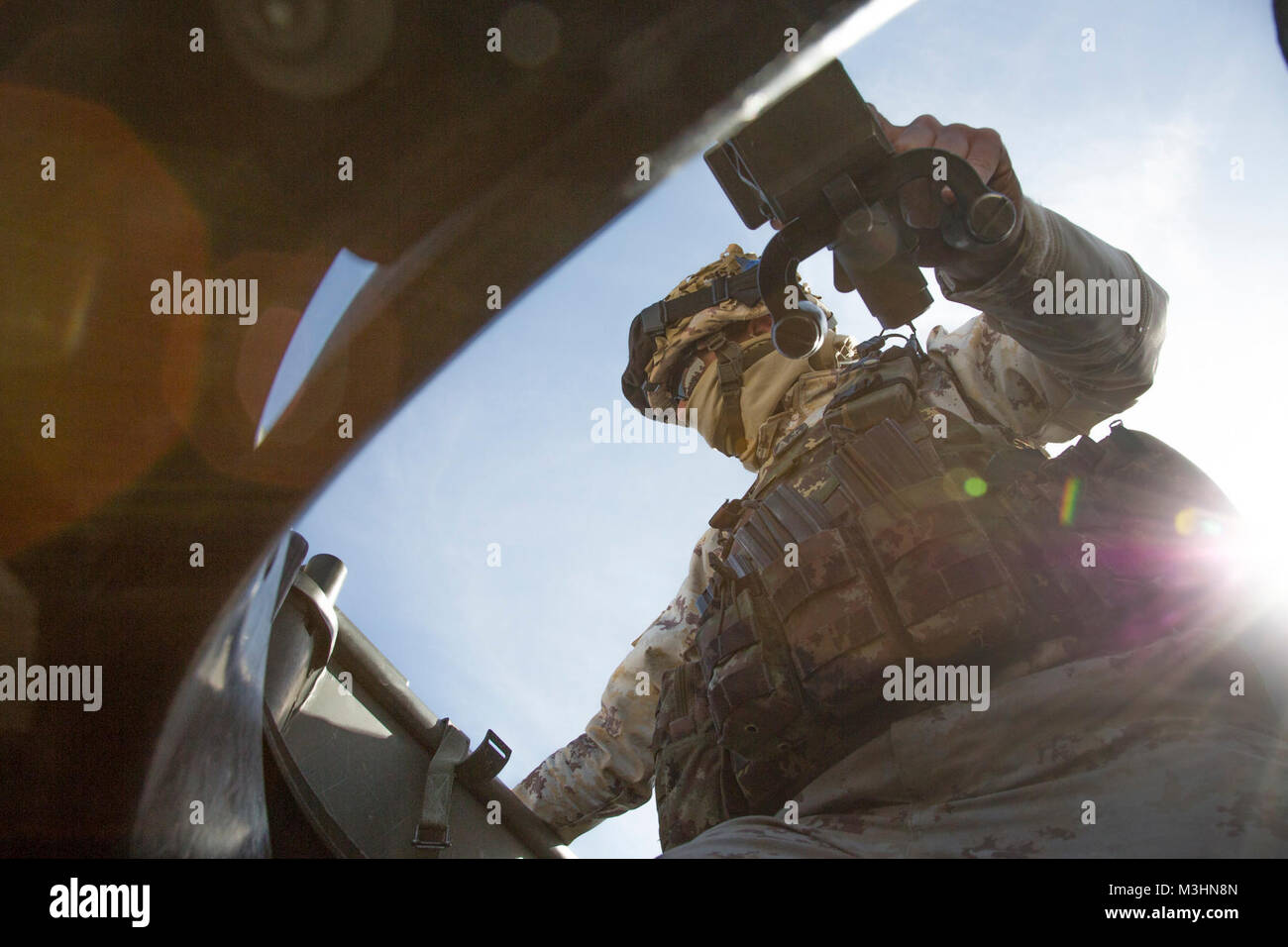 An Italian army soldier assigned to 3rd Alpine Regiment, deployed in ...