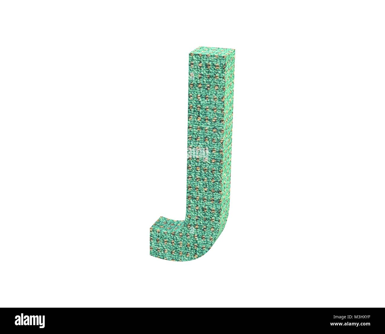 3D rendering Font carpet color capital J Stock Photo - Alamy