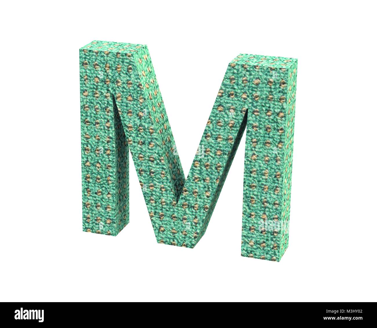 3D rendering Font carpet color capital M Stock Photo - Alamy