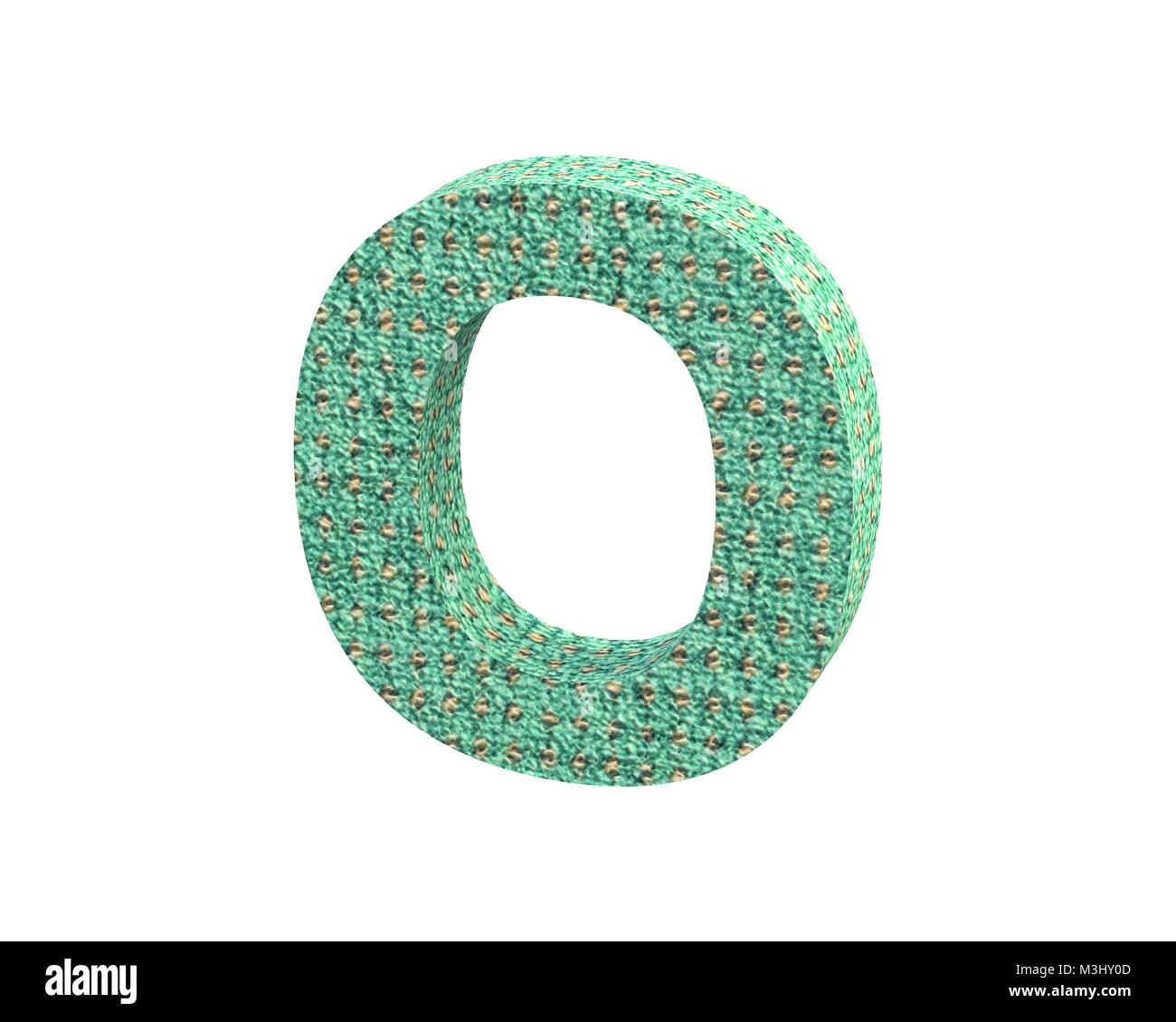 3D rendering Font carpet color capital O Stock Photo - Alamy