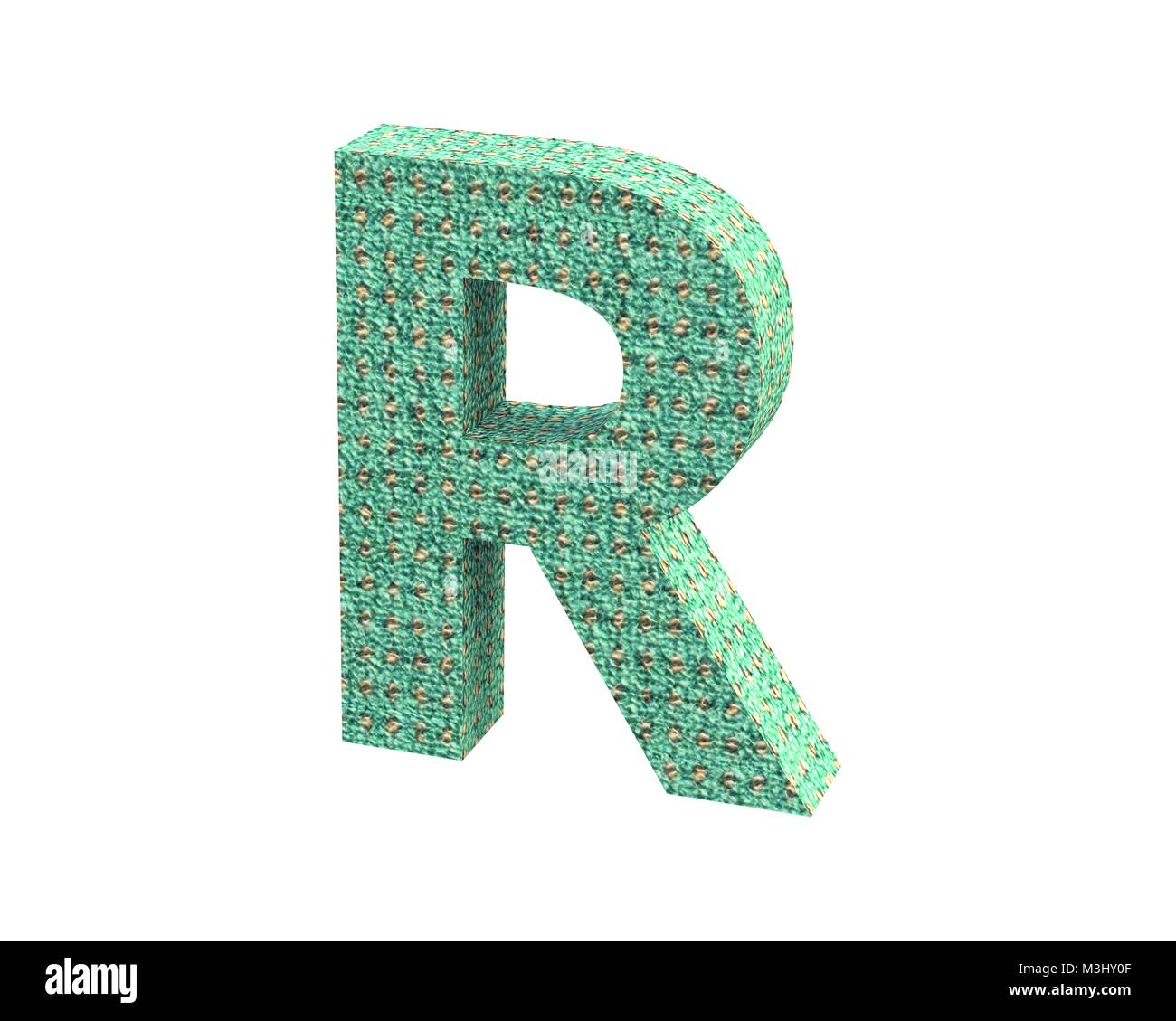 3D rendering Font carpet color capital R Stock Photo - Alamy