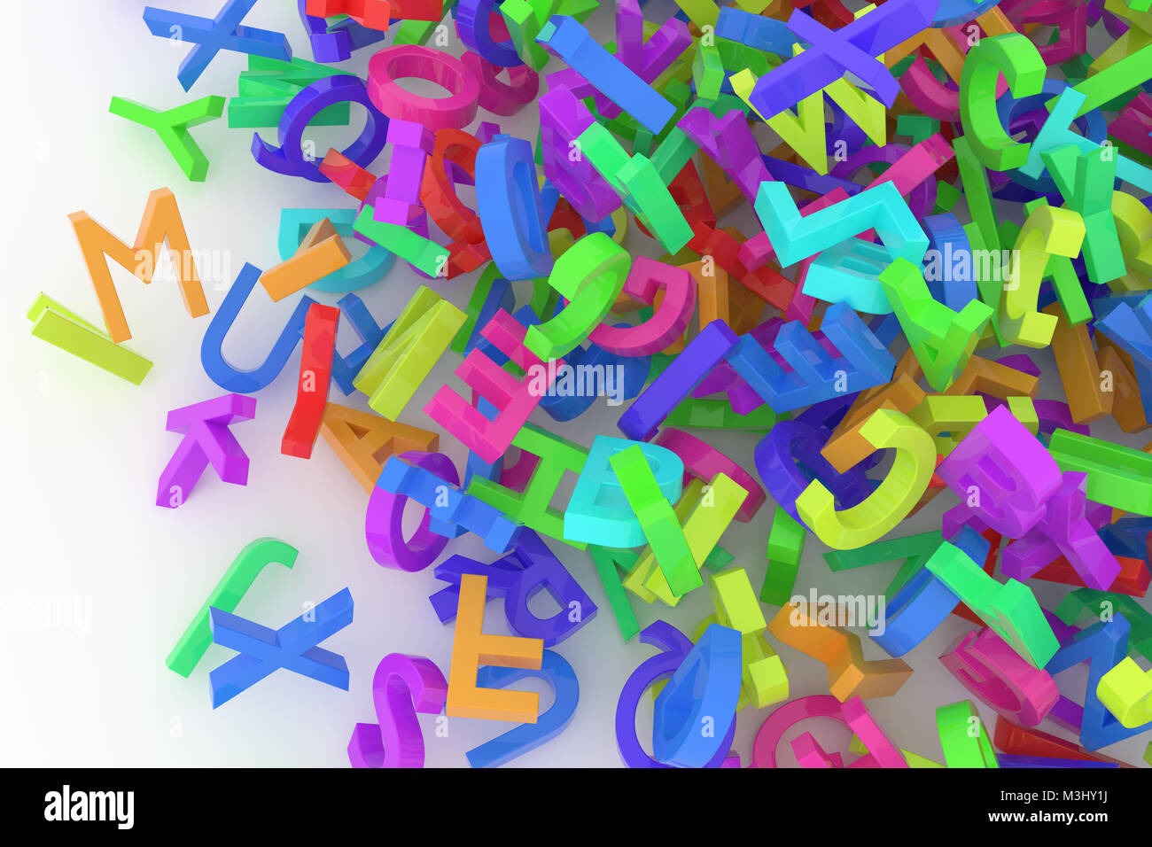 Stack of colorful alphabets letters from A to Z for education or ...
