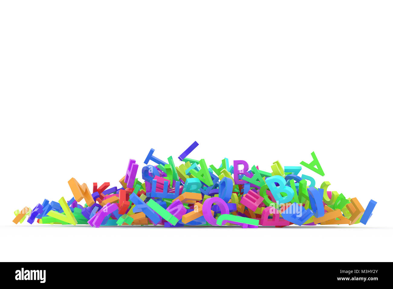 Stack of colorful alphabets letters from A to Z for education or ...