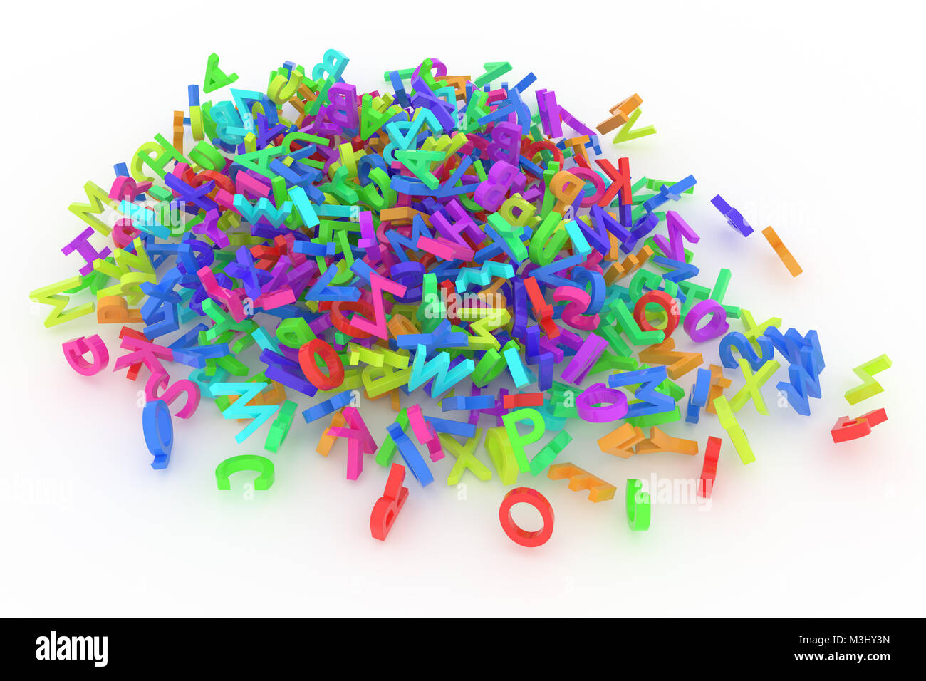 Stack of colorful alphabets letters from A to Z for education or ...