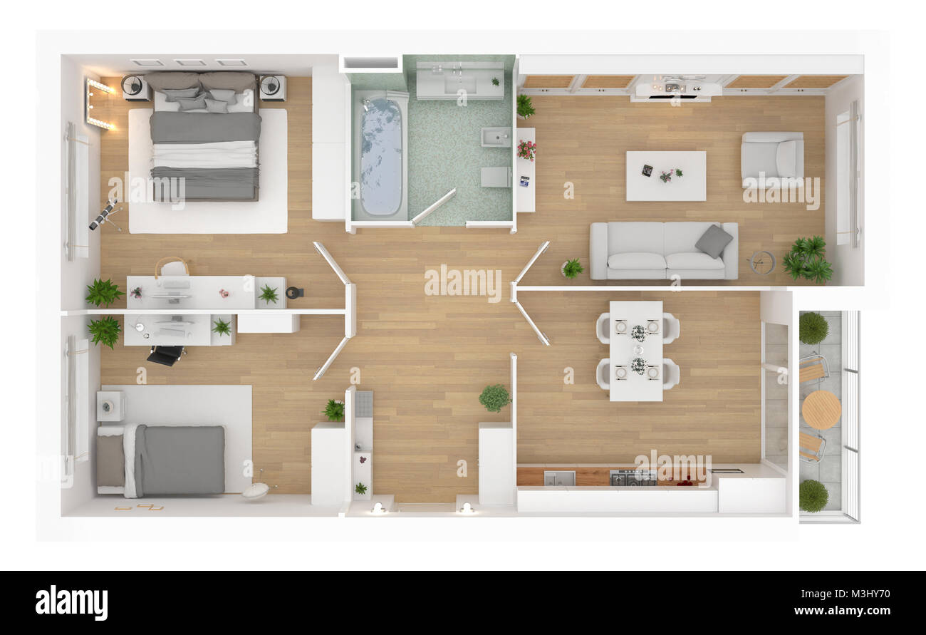 Floor plan top view. Apartment interior isolated on white background ...