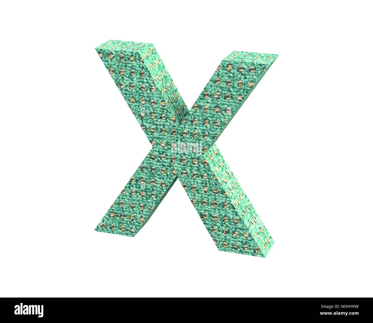 3D rendering Font carpet color capital X Stock Photo - Alamy