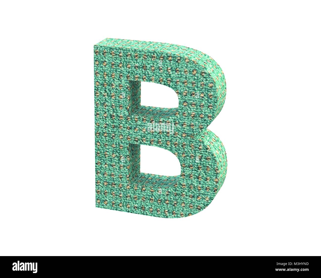 3D rendering Font carpet color capital B Stock Photo - Alamy