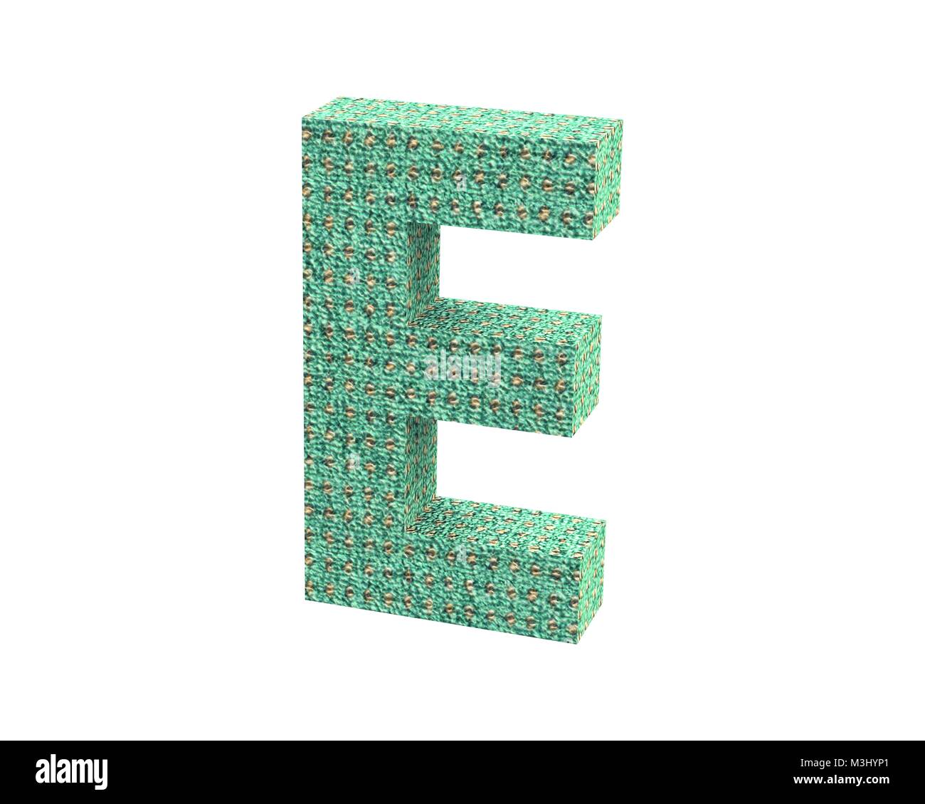 3D rendering Font carpet color capital E Stock Photo - Alamy