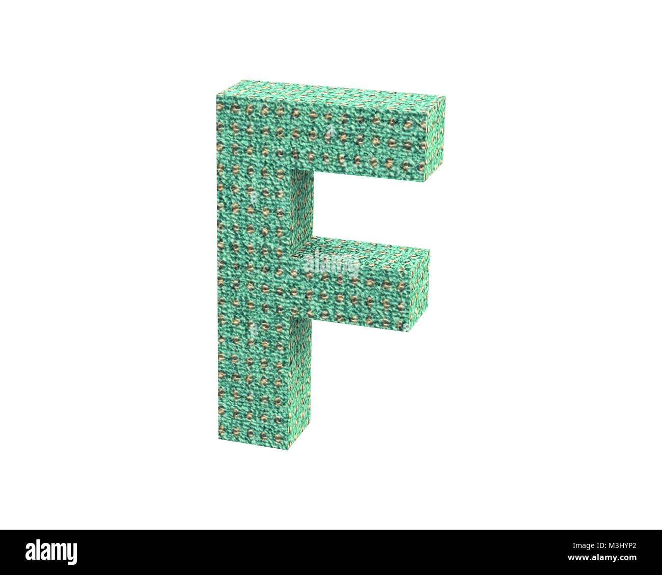 3D rendering Font carpet color capital F Stock Photo - Alamy